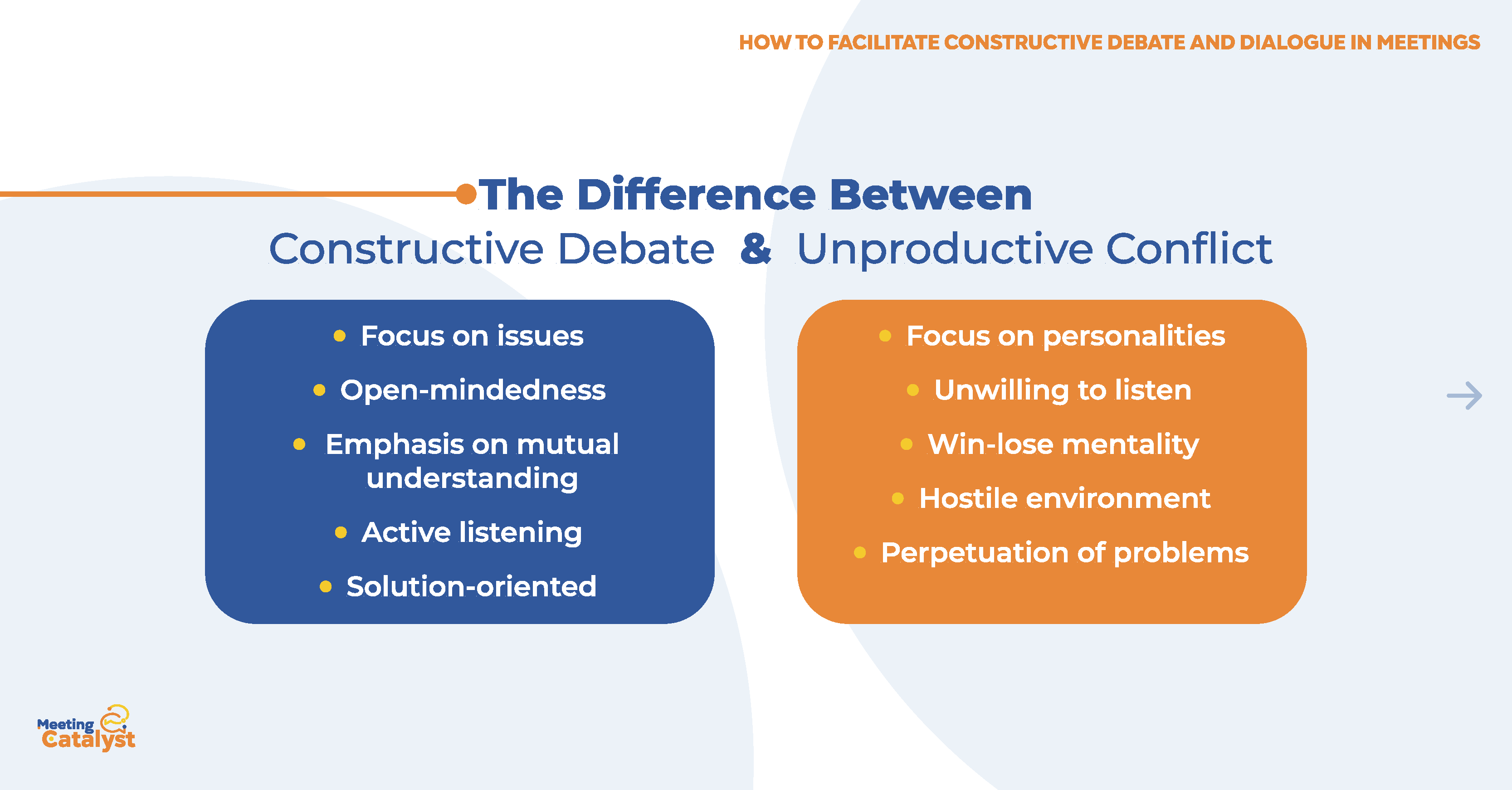 How to Facilitate Constructive Debate and Dialogue in Meetings